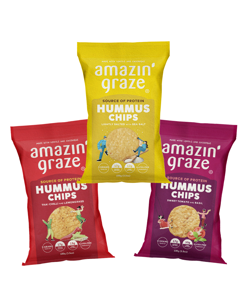 Bundle of 3 Hummus Chips – Amazin Graze Hong Kong