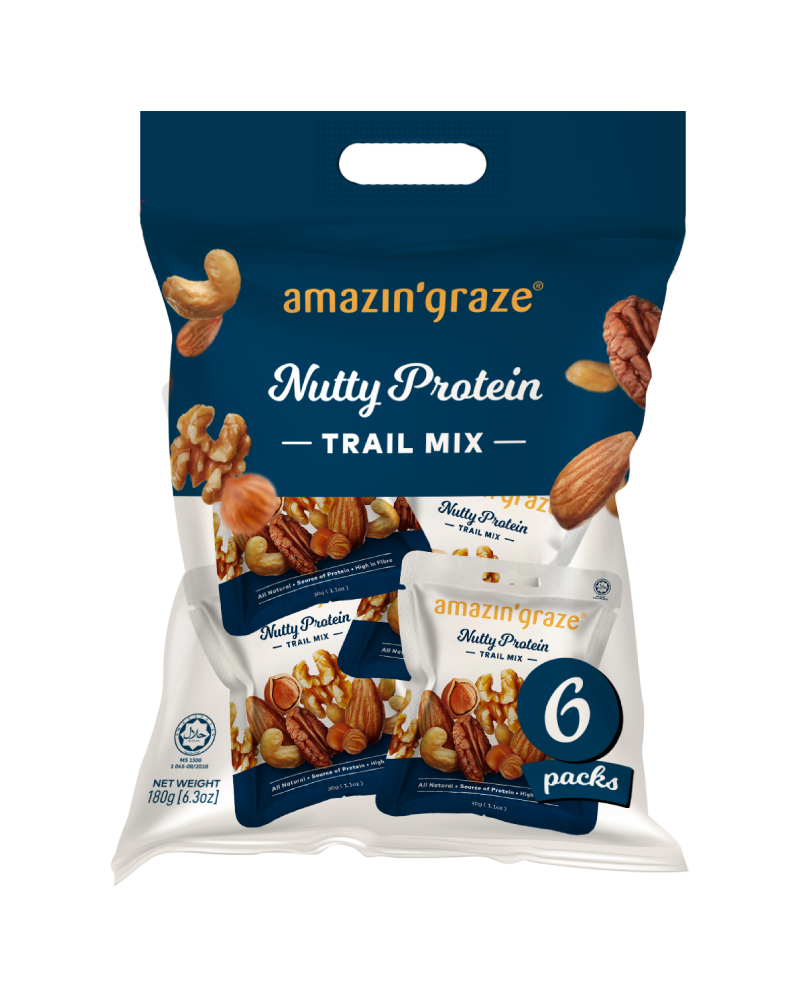 Bag of 6 Nutty Trail Mix – Amazin Graze Hong Kong